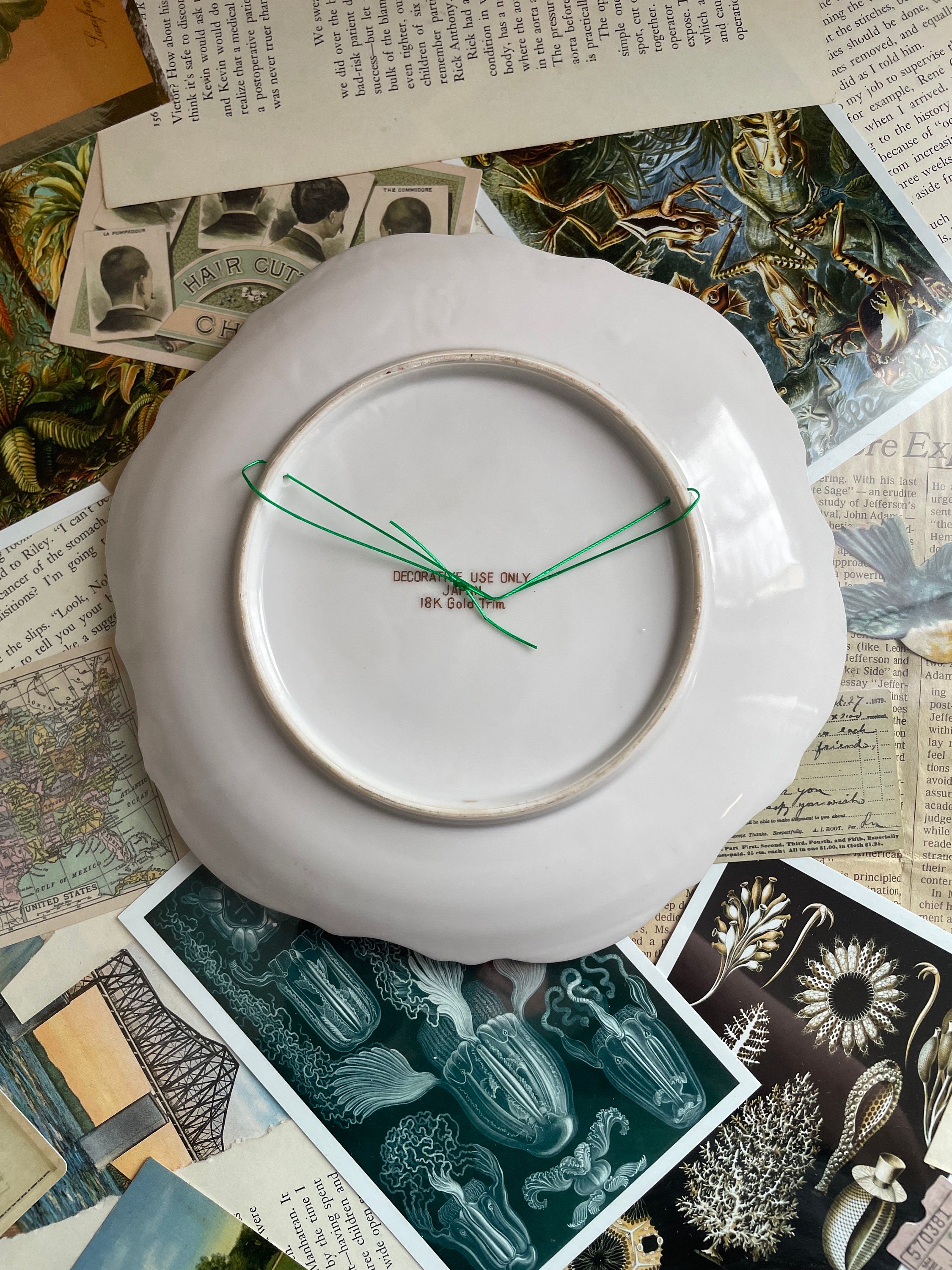 Mid-century Vintage House Blessing Prayer Decorative 18k Gold Trim Hand ...