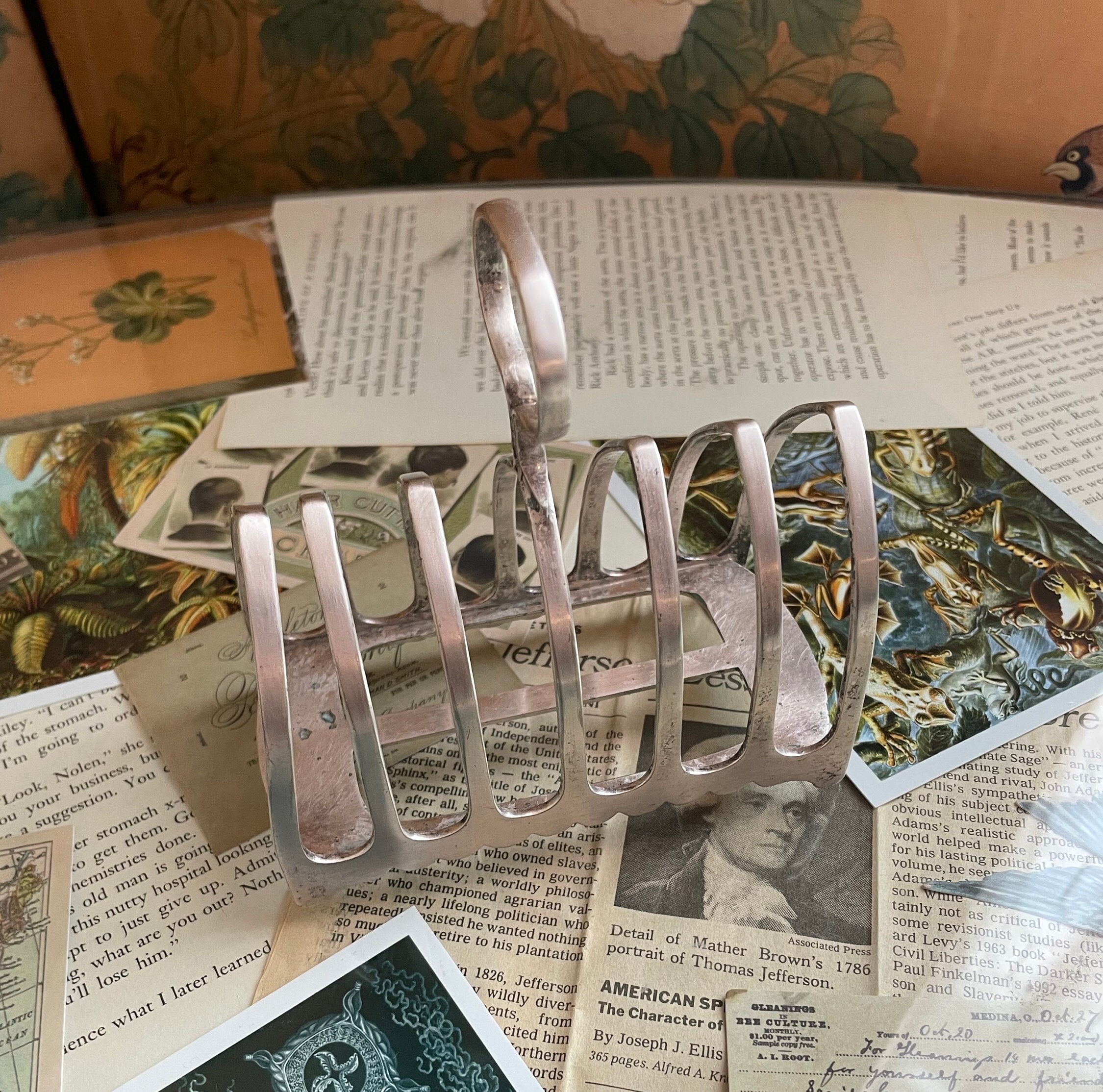 Antique 1920's James Dixon & Sons Silver Plated Toast Rack 6 Slot ...