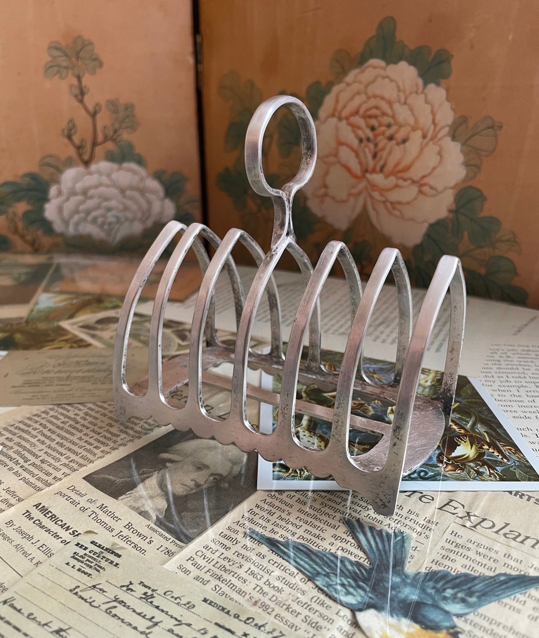 Antique 1920's James Dixon & Sons Silver Plated Toast Rack 6 Slot ...
