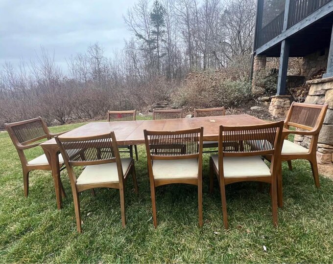 Mid-century Modern Walnut Dining Set Drexel Profile by John Van Koert ...