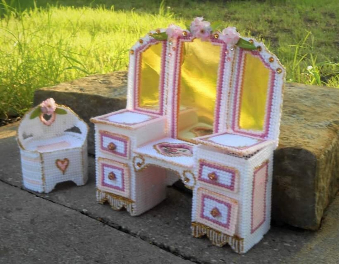 Barbie Vanity Dresser and Seat Doll Furniture - Etsy