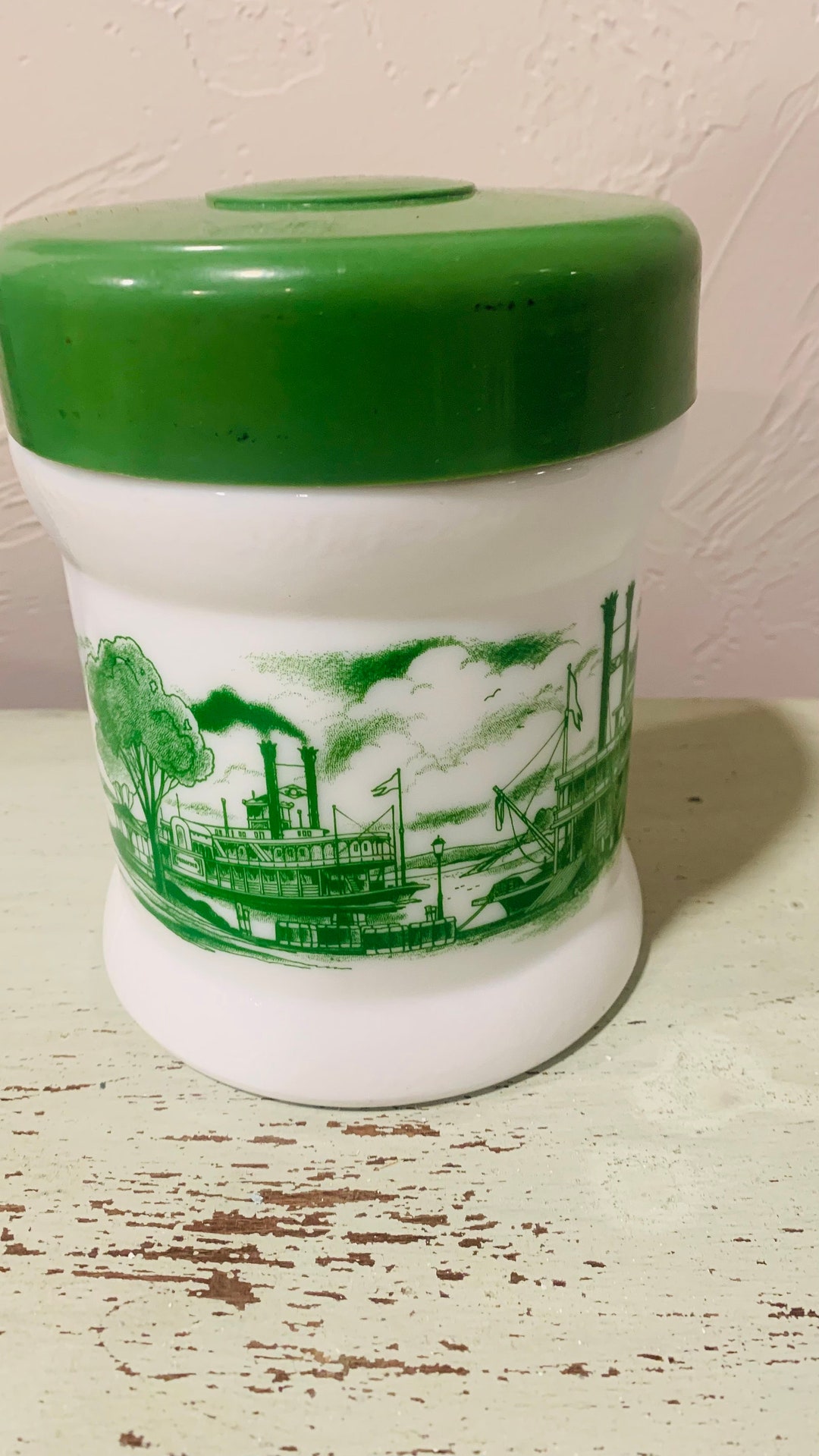 Vintage Milk, Glass, Riverboat Cigar Humidifier - Etsy