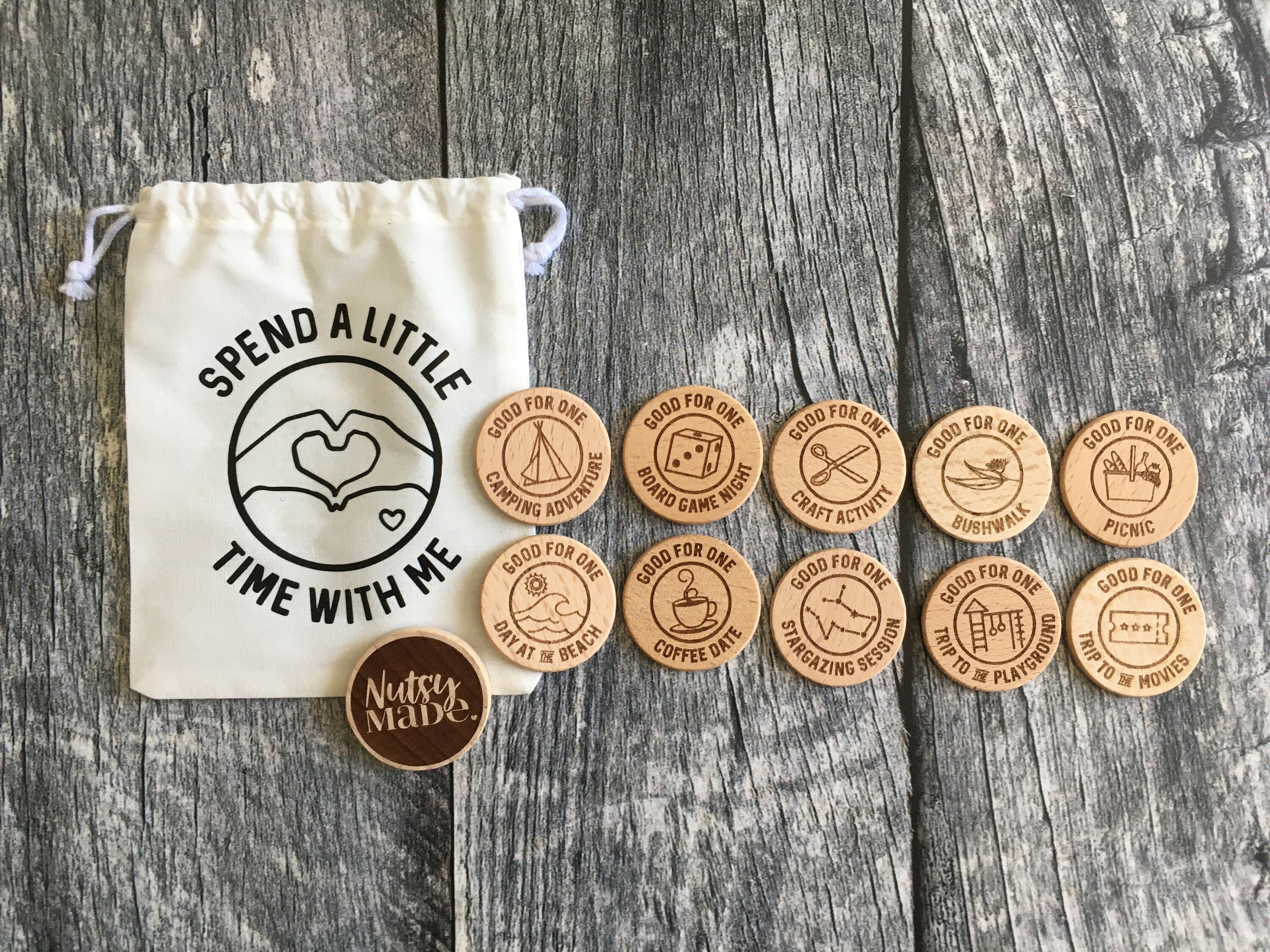Reward Tokens isolation Gift Sustainable Wood Tokens for - Etsy UK