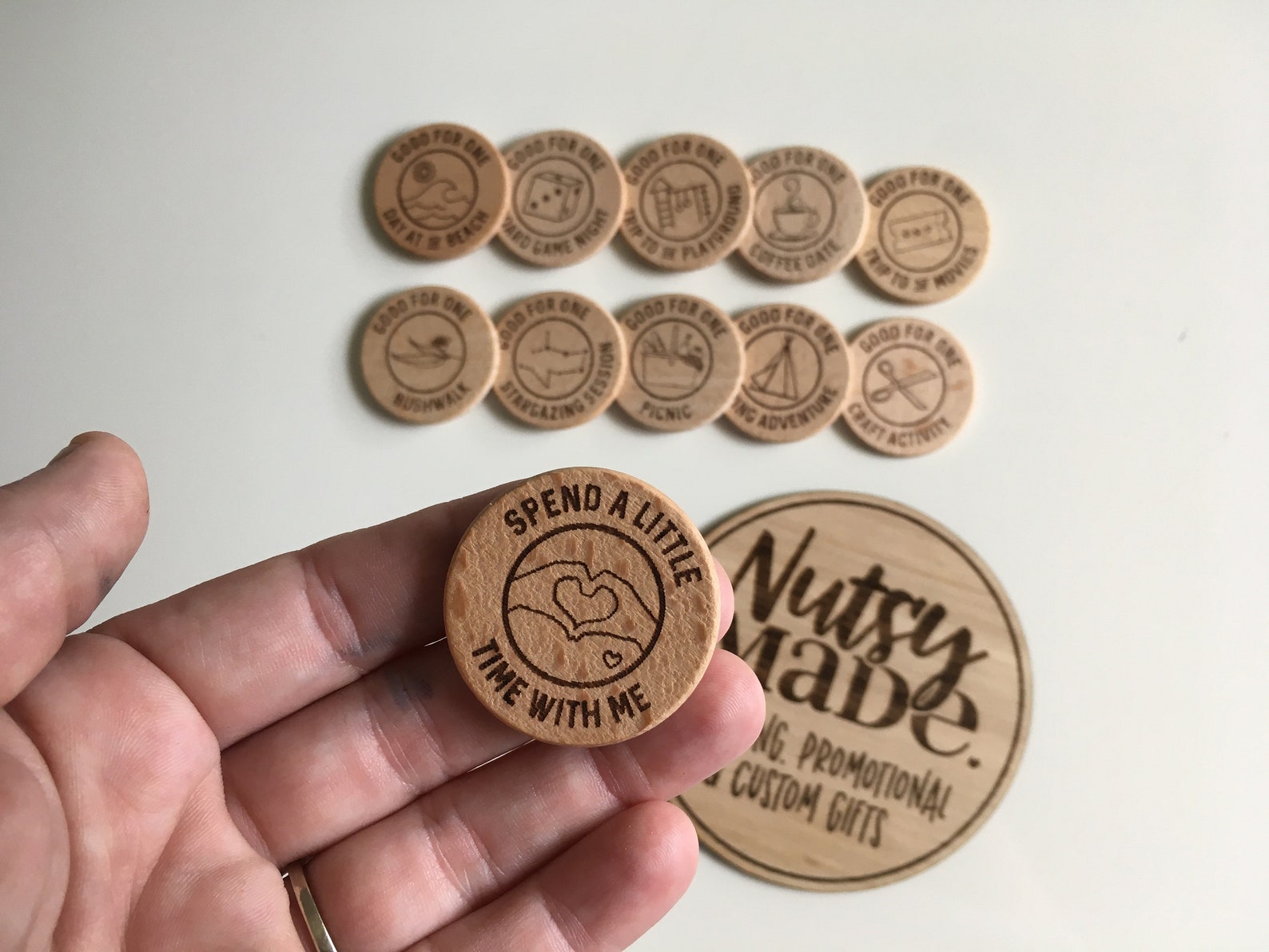Reward Tokens isolation Gift Sustainable Wood Tokens for - Etsy UK