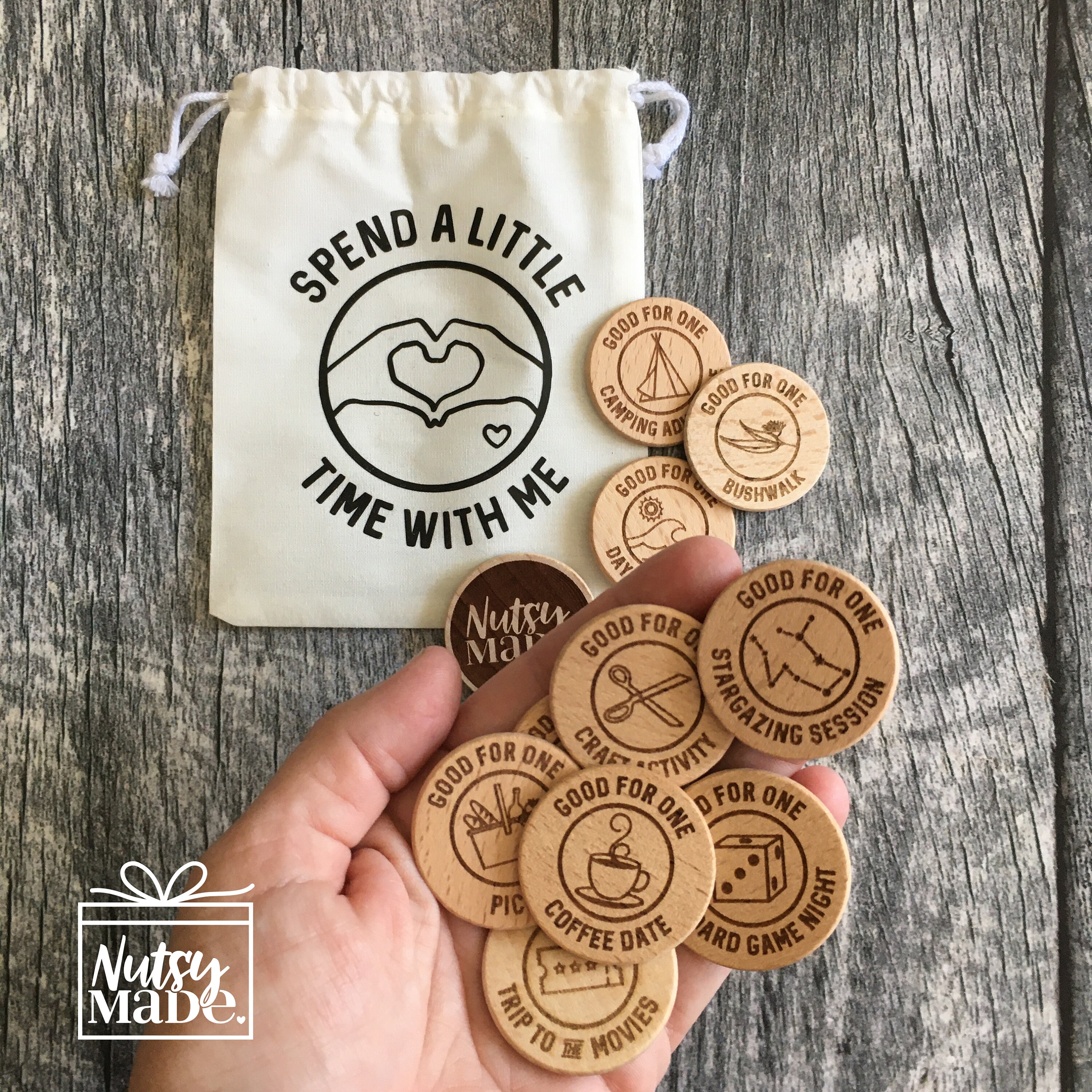 Reward tokens Isolation Gift Sustainable Wood Tokens for | Etsy
