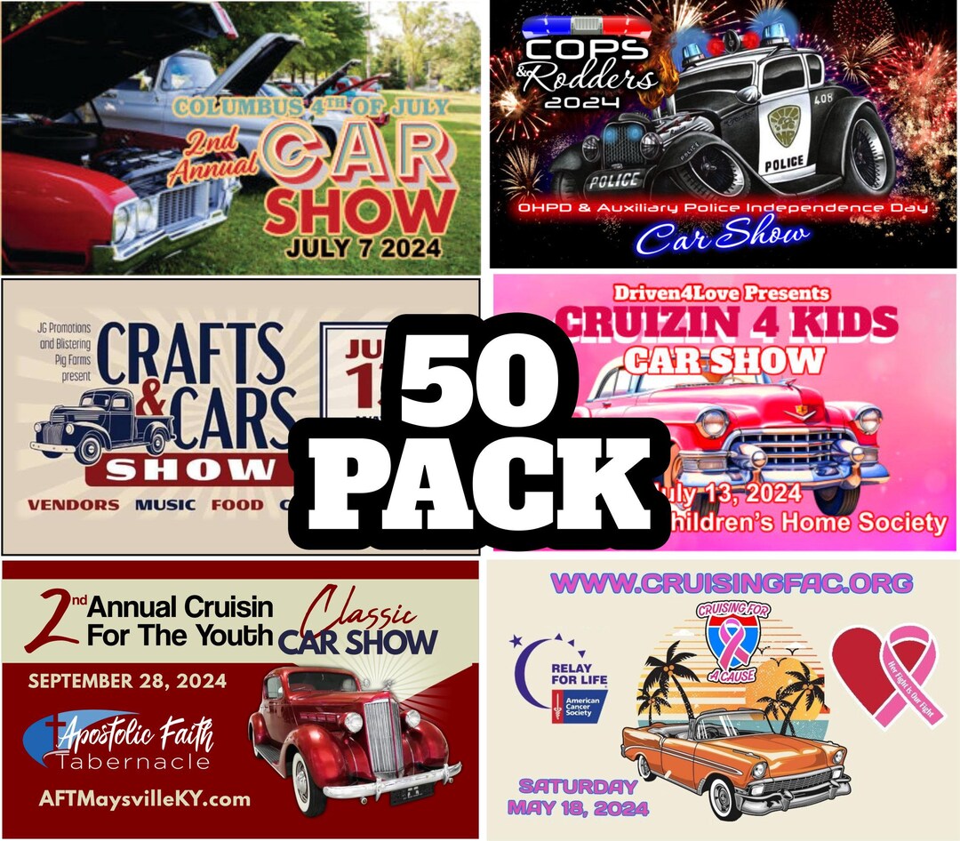 Car Show Dash Plaque 2"x3.5" 50 PACK - Etsy