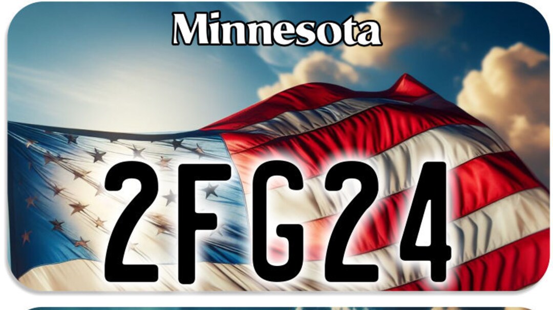 Minnesota ATV Plate, 4x7.50 Flag MN 2FG24 - Etsy