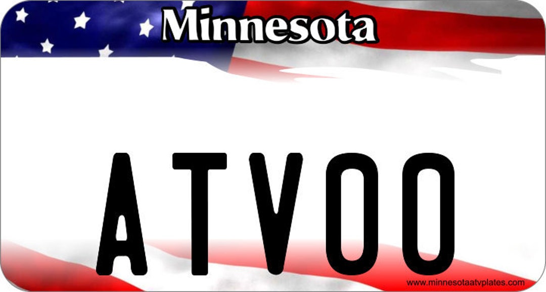 Minnesota ATV Plate, 4x7.50 Flag - Etsy