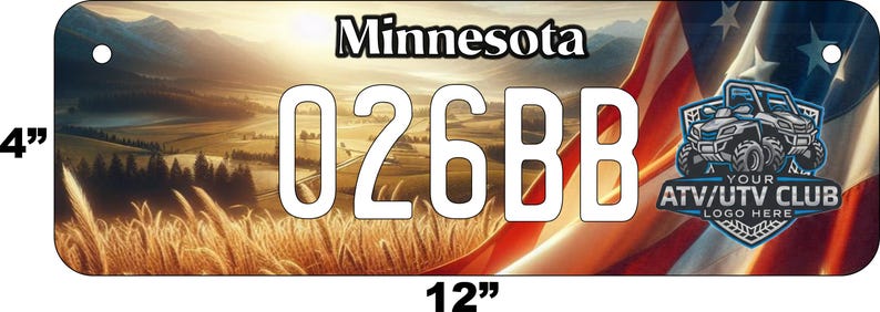 Minnesota ATV/UTV LOGO Plate, 4x12 026AA - Etsy