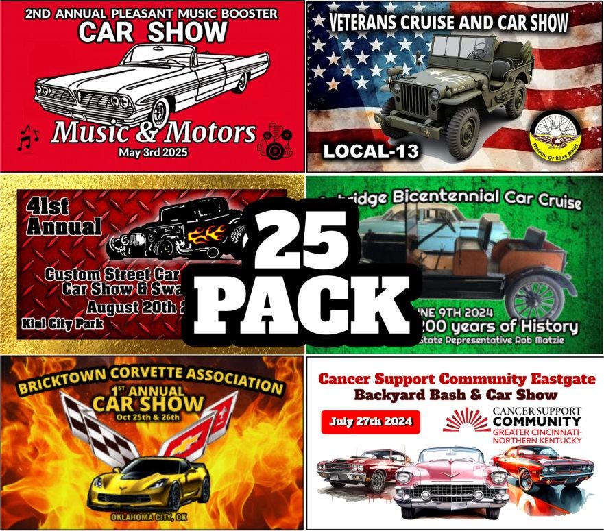 Car Show Dash Plaque 2"x3.5" 25 PACK - Etsy