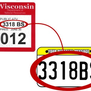 Wisconsin "off Road" ATV/UTV License Plate - Etsy