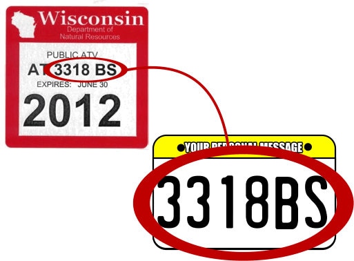 Wisconsin 5x10 Deer ATV/UTV License Plate - Etsy