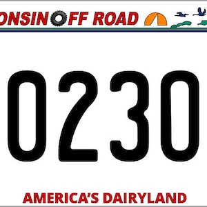 Wisconsin "off Road" ATV/UTV License Plate - Etsy