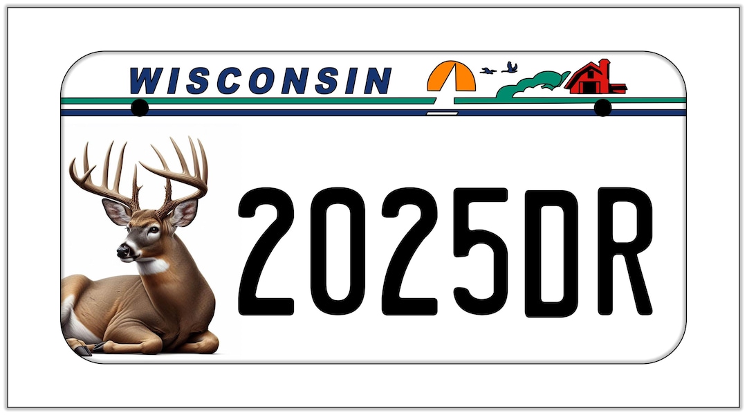 Wisconsin "5x10 Deer" ATV/UTV License Plate - Etsy
