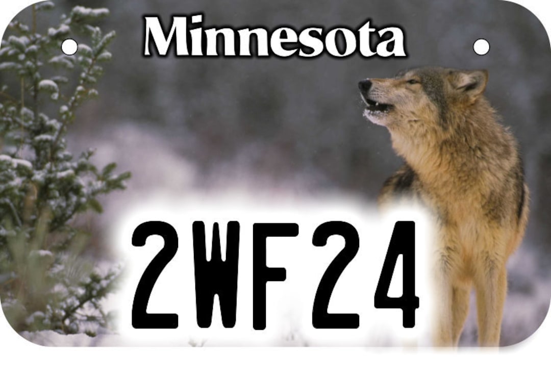 Minnesota Wolf 2wf24 ATV/UTV License Plate - Etsy