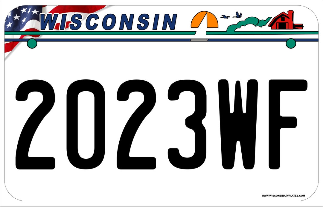 Wisconsin "corner Flag" ATV/UTV License Plate - Etsy