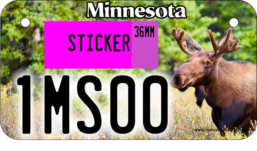 Minnesota ATV Plate, 4x7.50 Moose - Etsy