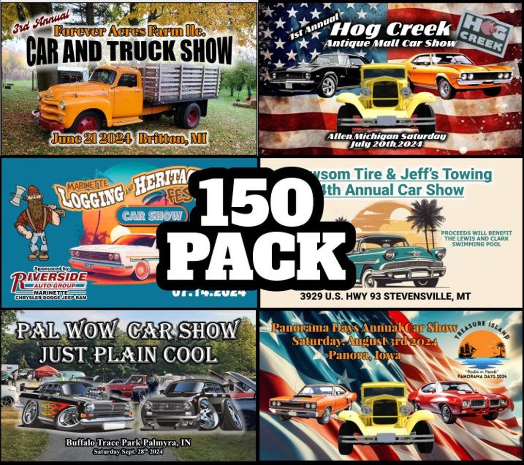 Car Show Dash Plaque 2"x3.5" 150 PACK - Etsy