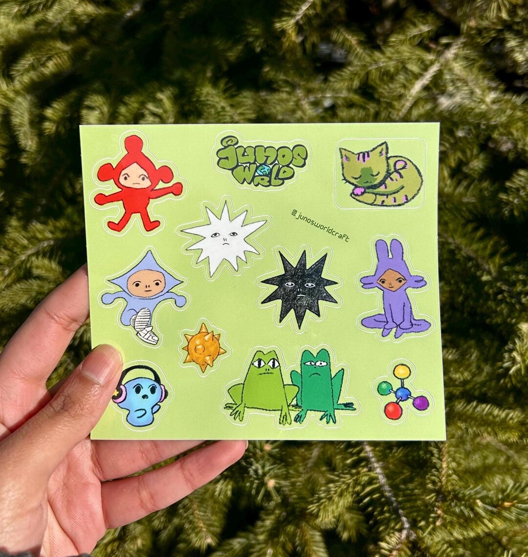 Juno’s World Sticker Sheet | Original Illustration | Cutecore Kidcore ...