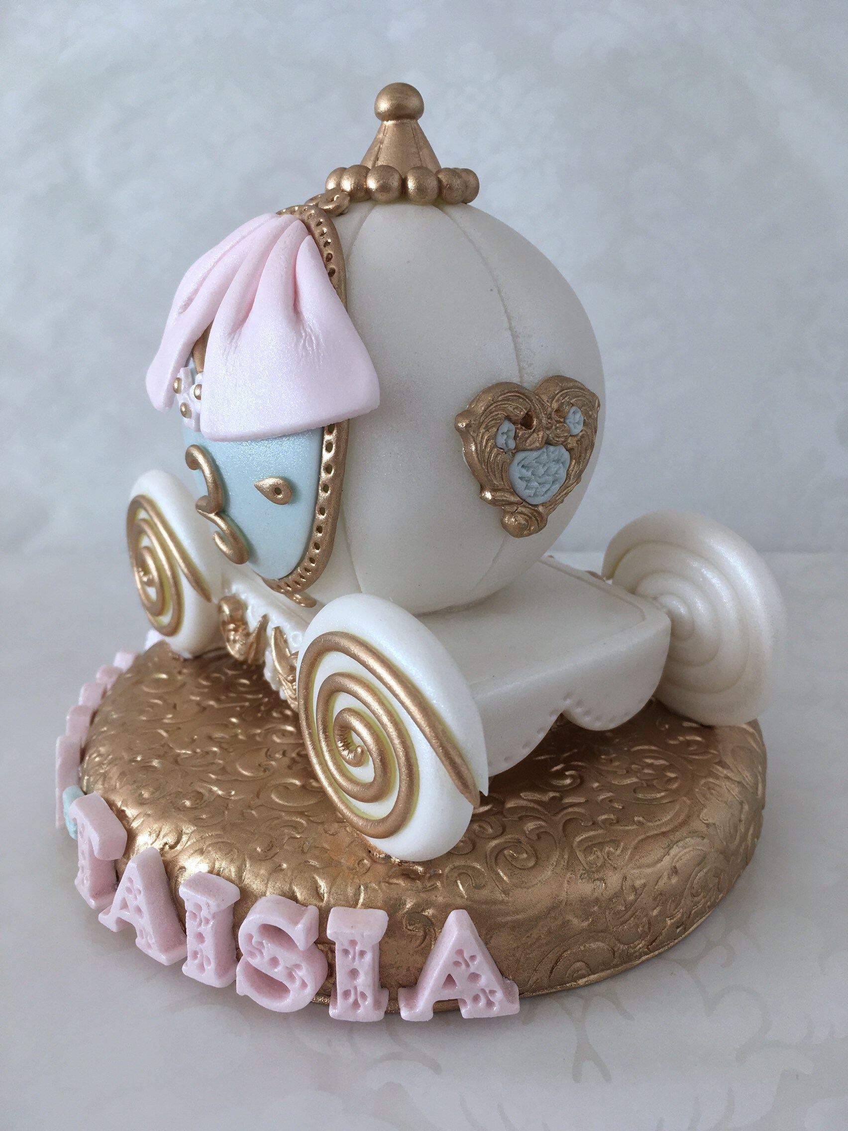 Lighted Cinderella Carriage Cake Toppers