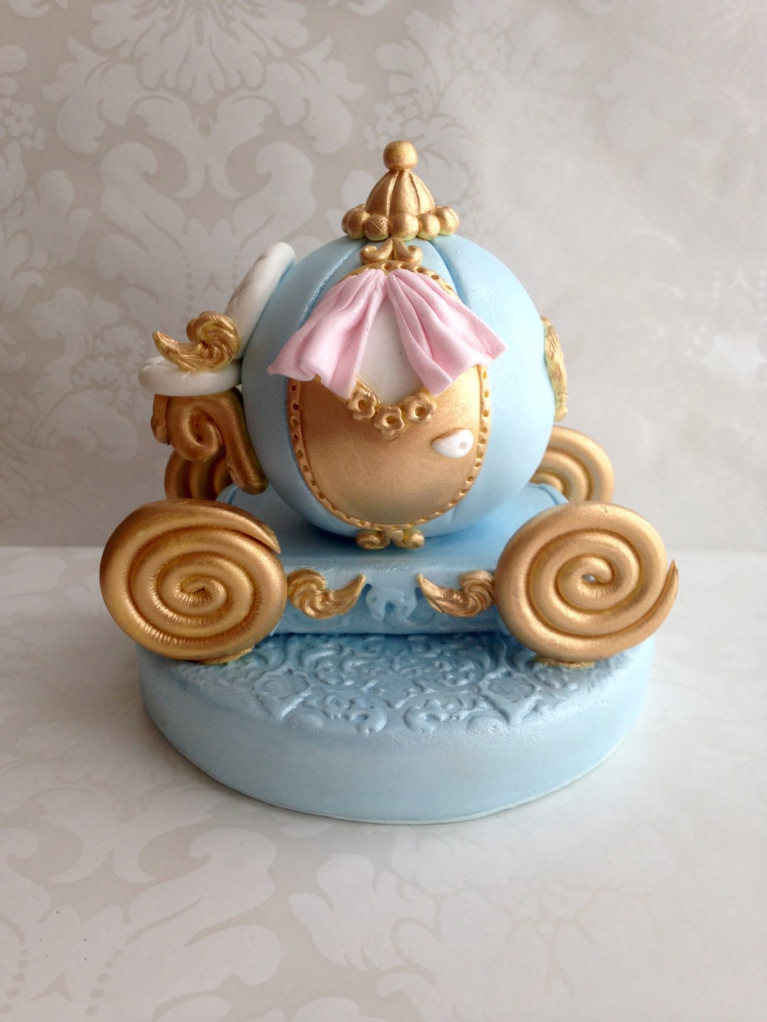 Fondant Princess Carriage Cake Topper/cinderella Carriage Cake Topper ...