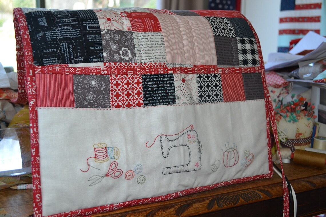 Embroidered Sewing Machine Cover Pattern - Etsy