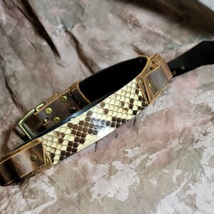 Snakeskin Hatband Cowboy Wasteland Cosplay Python Leather Hat Band ...