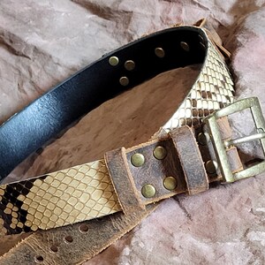 Snakeskin Hatband Cowboy Wasteland Cosplay Python Leather Hat Band ...
