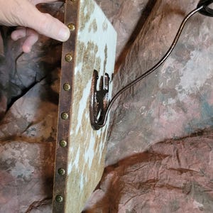 Beautiful Genuine Spotted Cowhide Hat Hanger -- Cowboy Western Fedora ...