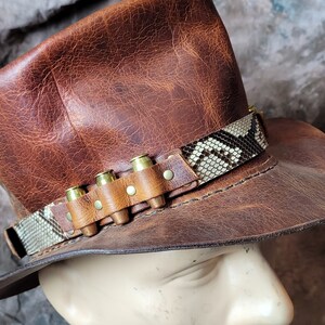 Snakeskin Hatband Cowboy Wasteland Cosplay Python Leather Hat Band ...