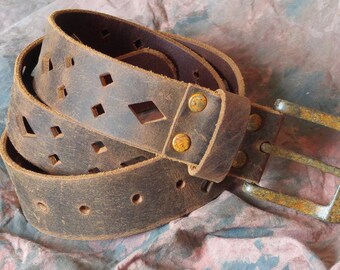 Fallout Leather Belt - Etsy