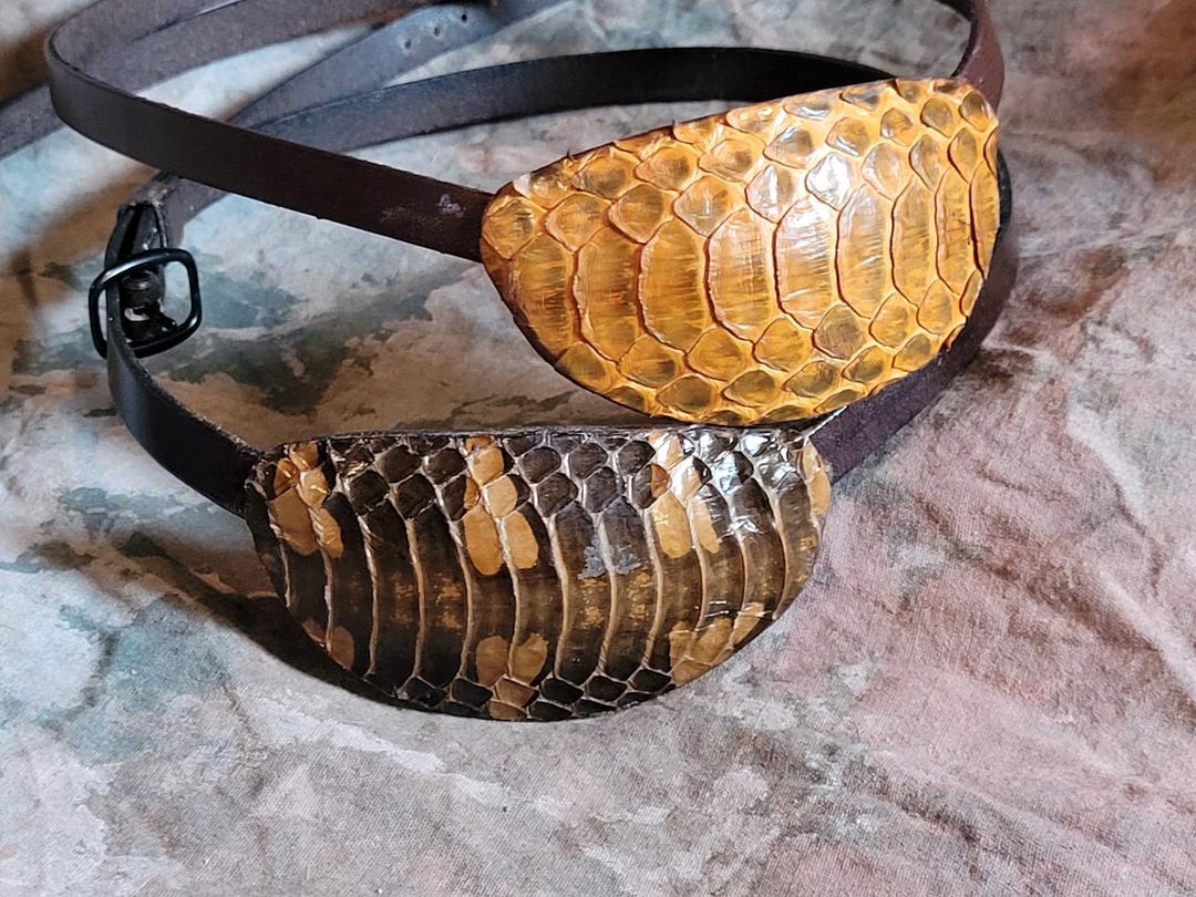 Exotic Leather Slim Eye Patch -- Adult Leather Eyepatch -- Mangrove ...