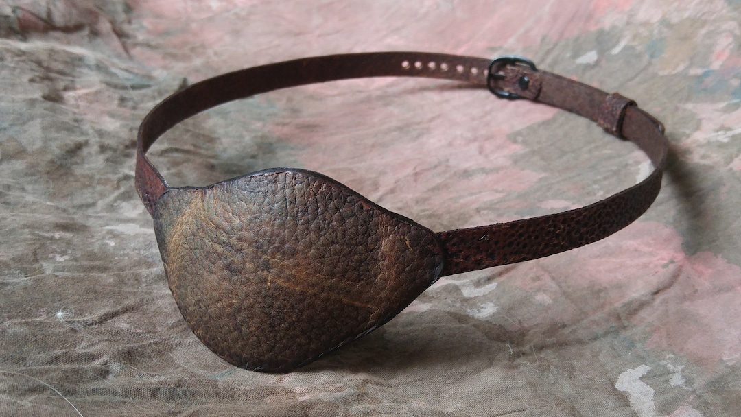 Leather Eye Patch Distressed Leather Adult Eyepatch Wasteland ...