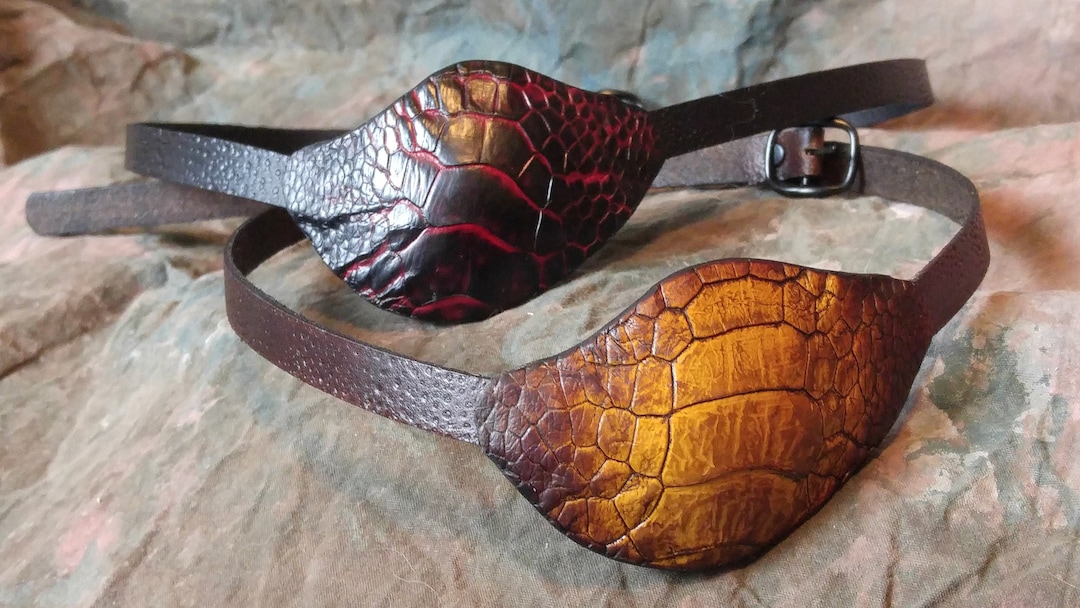 Leather Eye Patch -- Apocalyptic Wasteland Mad Max Steampunk -- Ostrich ...