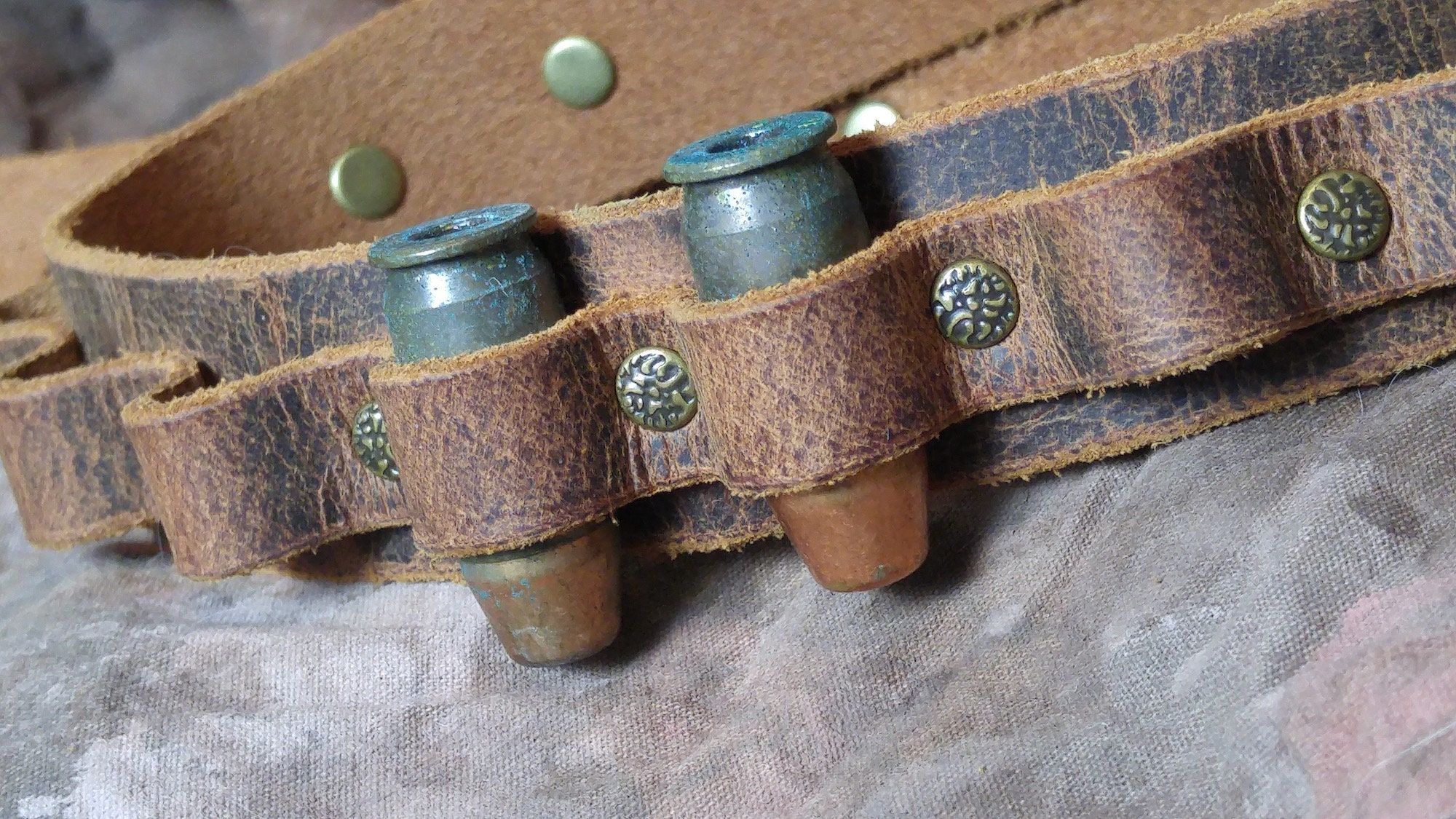 Distressed bullet loop hatband Cowboy Wasteland Post | Etsy