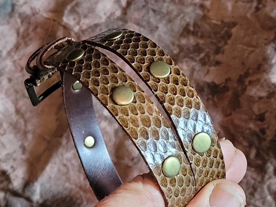 Snakeskin and Rivet Hatband Cowboy Western Wasteland Cosplay Python ...