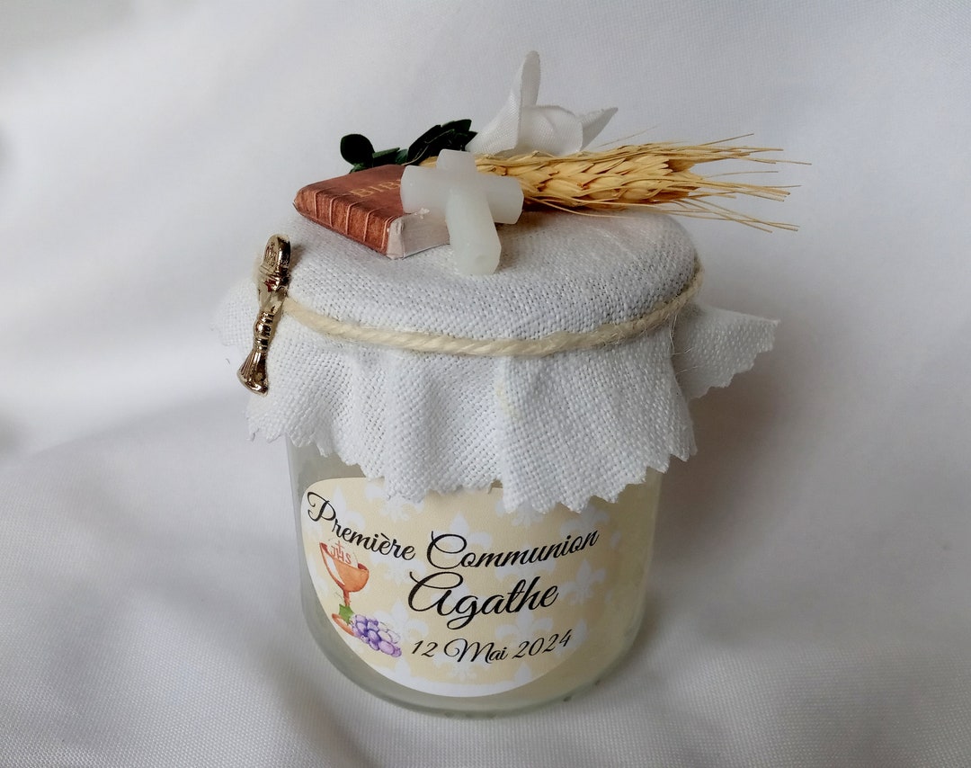 Cadeau Première communion, Bougie personnalisable, - Etsy 日本