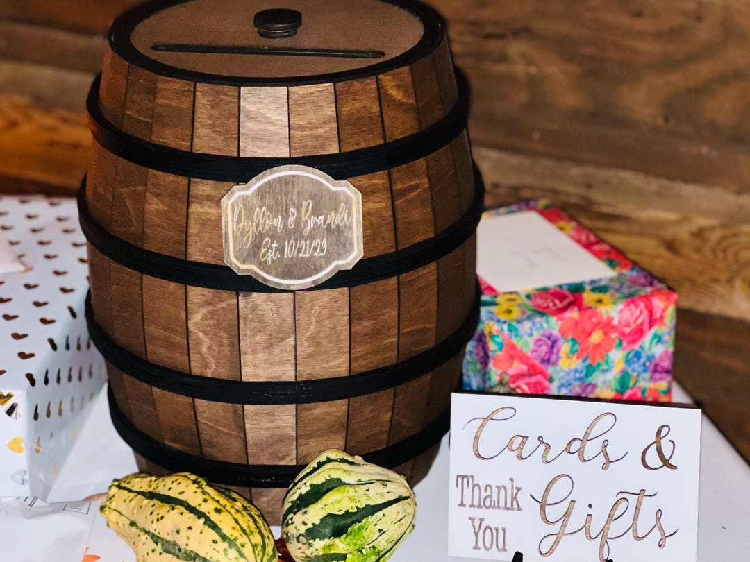 Whiskey Barrel Card Holder - Etsy