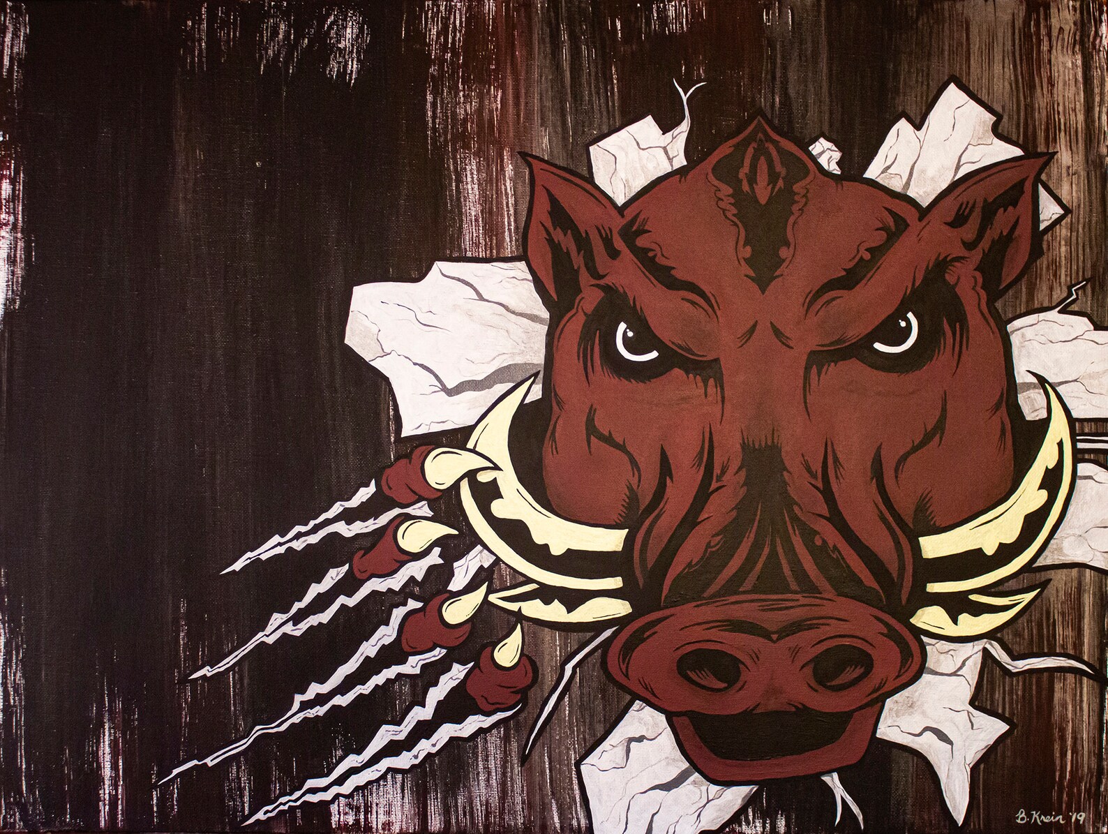 Arkansas Razorback Print - Etsy