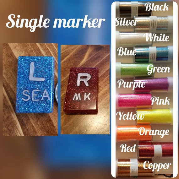 Single Right or Left Marker up to 3 Initials or Numbers | Etsy