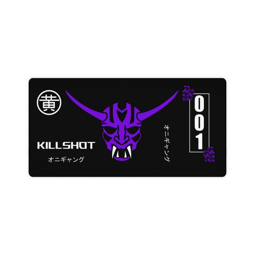 Oni Mask Japanese Inspired Kill Shot Black & Purple Computer Gaming ...