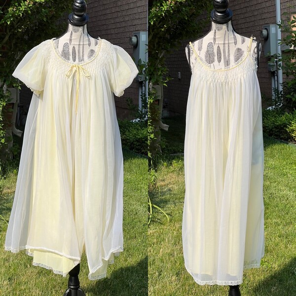 Sheer Peignoir - Etsy