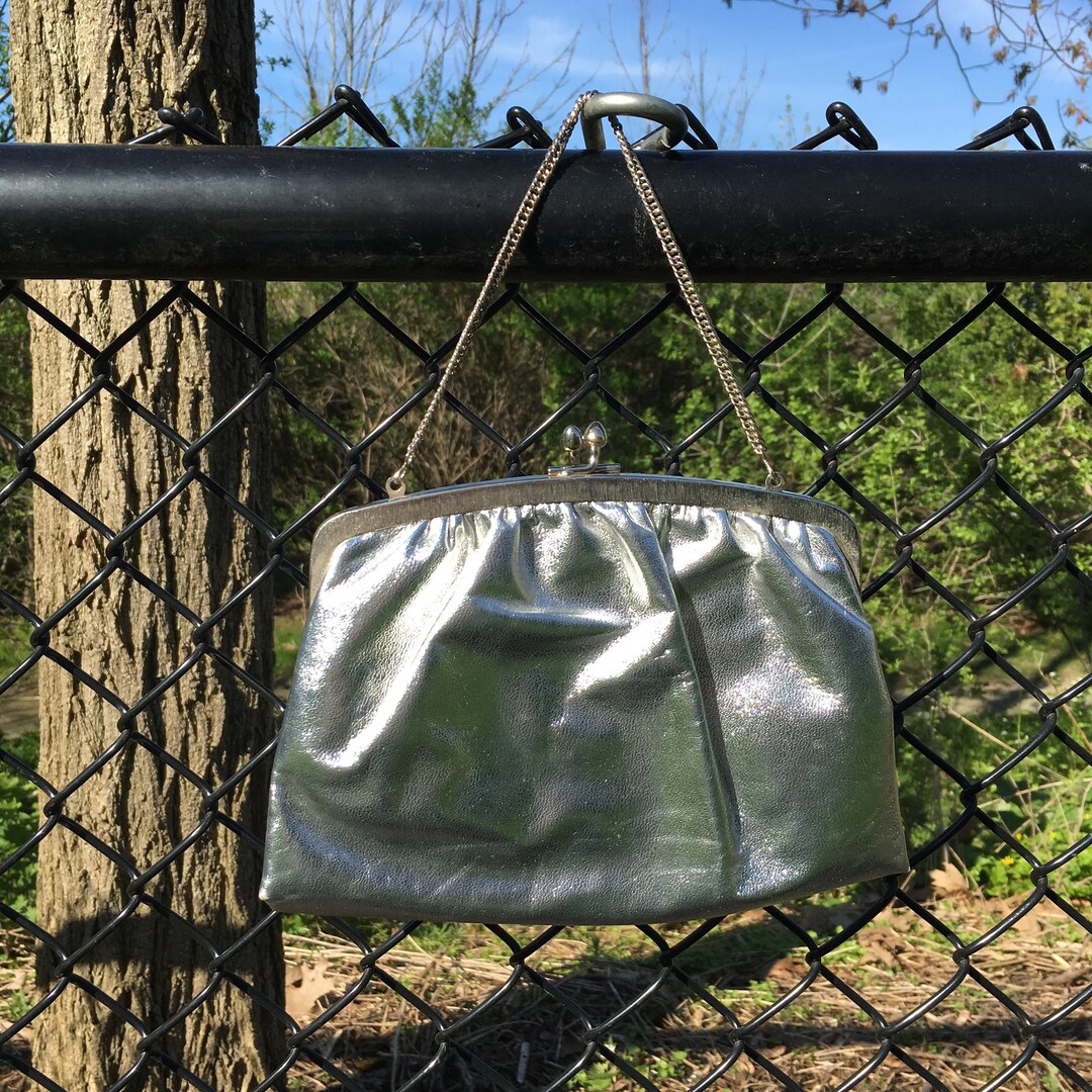 Vintage Silver Evening Bag Harry Levine Silver Clutch Purse Silver ...