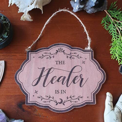 The Healer is in Sign Wood Sign // in Out Business Sign // - Etsy Australia
