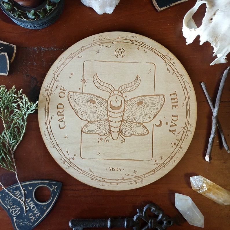 Buy Moth Card of the Day Board // Tarot Oracle Card Board // Laser ...