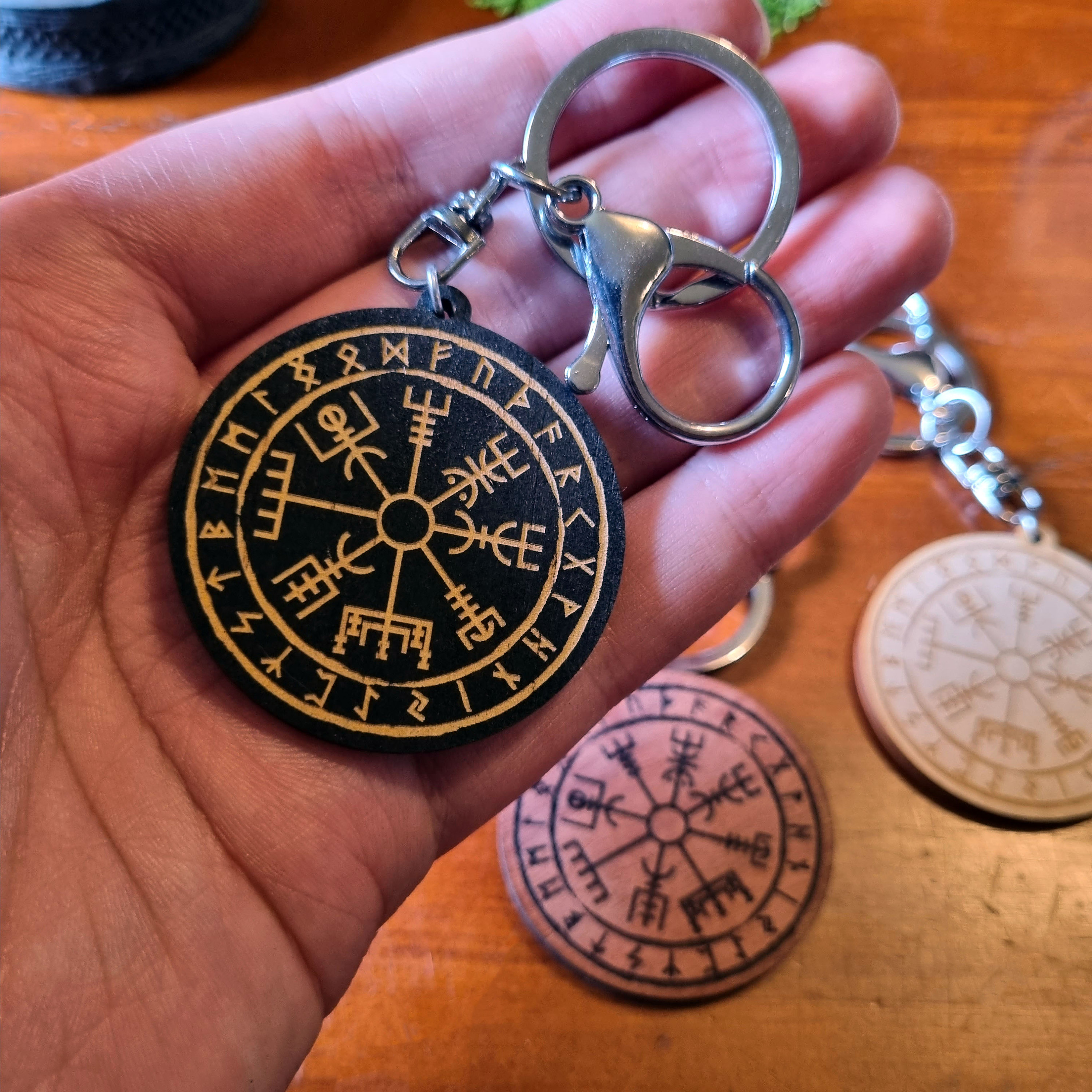 Vegvisir Keyring // Viking Compass Keychain // Witchy Pagan - Etsy ...