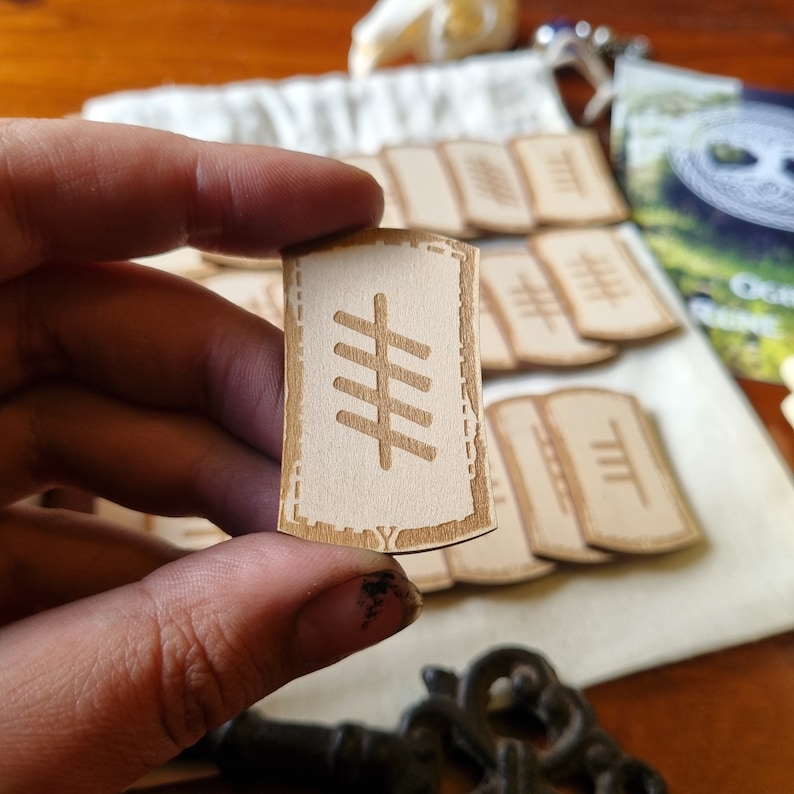 Ogham Stave Set // Laser Engraved Runes // Irish Celtic - Etsy