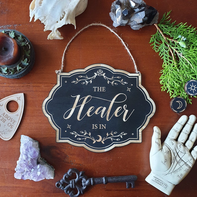 The Healer is in Sign Wood Sign // in Out Business Sign // - Etsy Australia