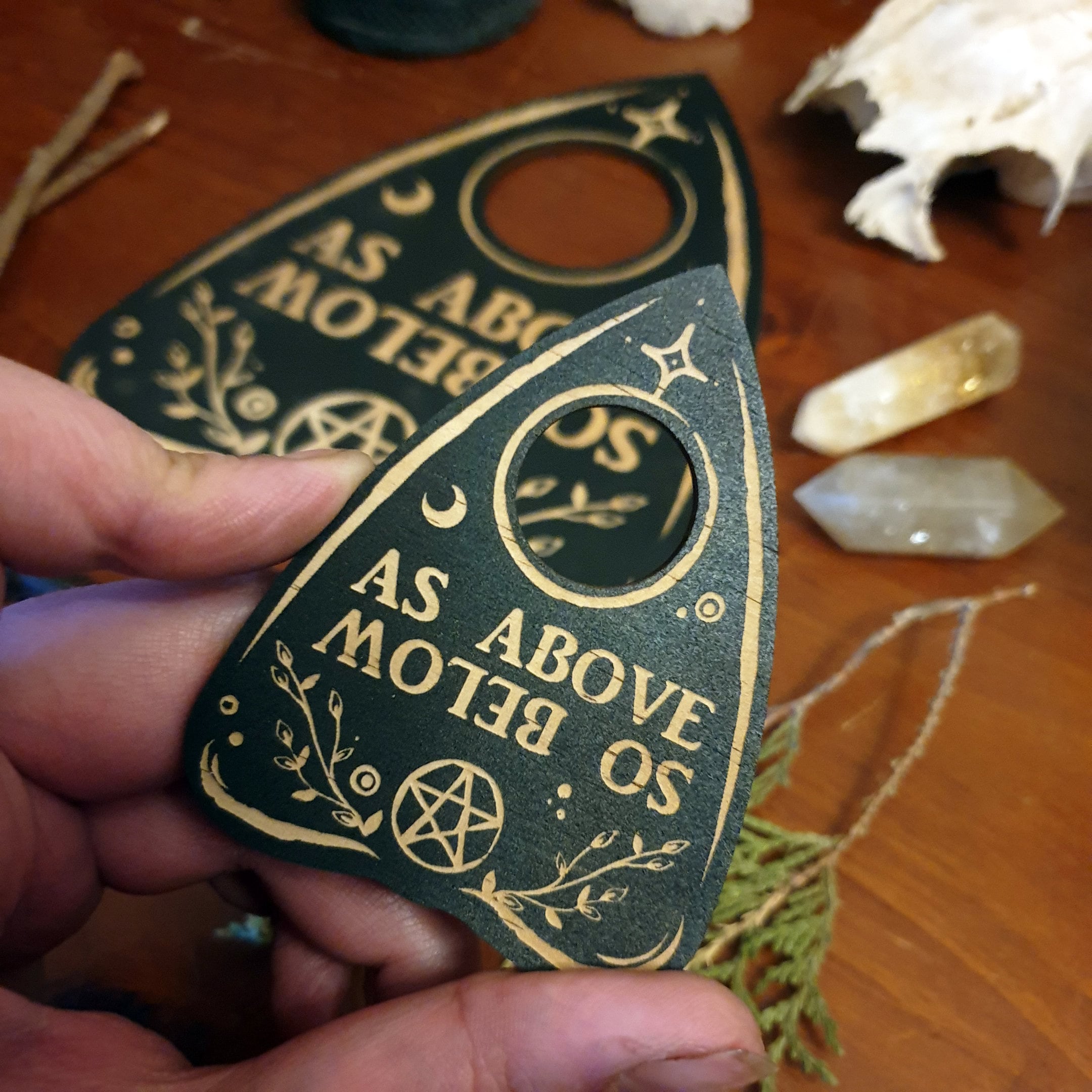 Decorative Planchette // Laser Engraved Spirit Board Pointer - Etsy