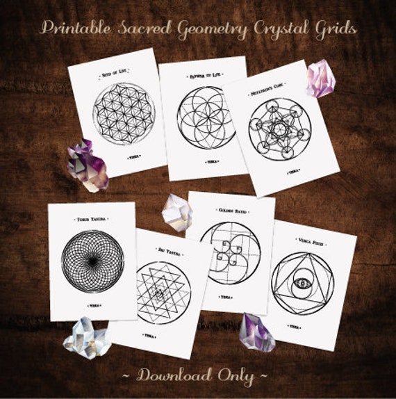 Printable Sacred Geometry Patterns // Download Crystal Grid | Etsy